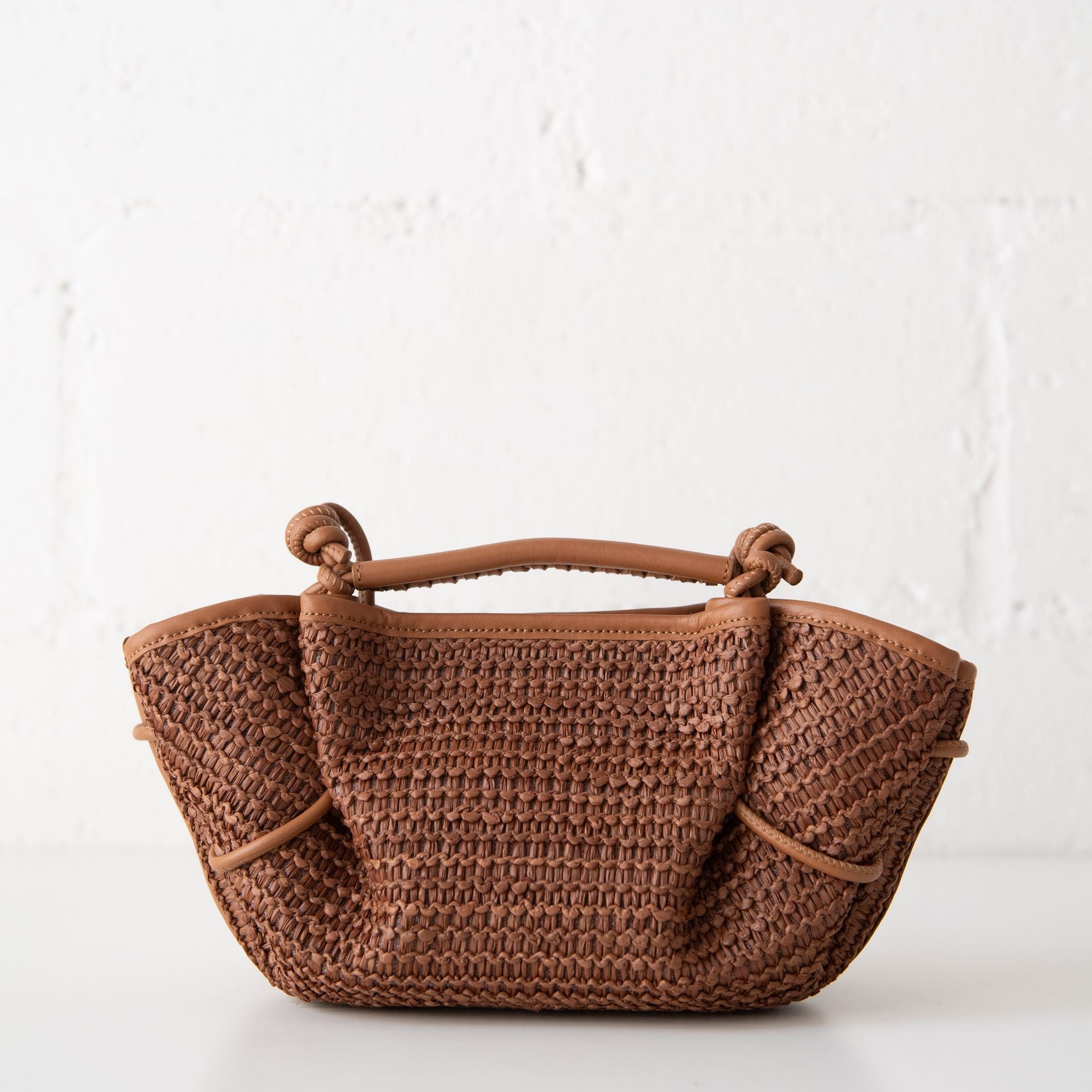 Arta Mini Raffia Bag in Tan, from Hereu – Clic